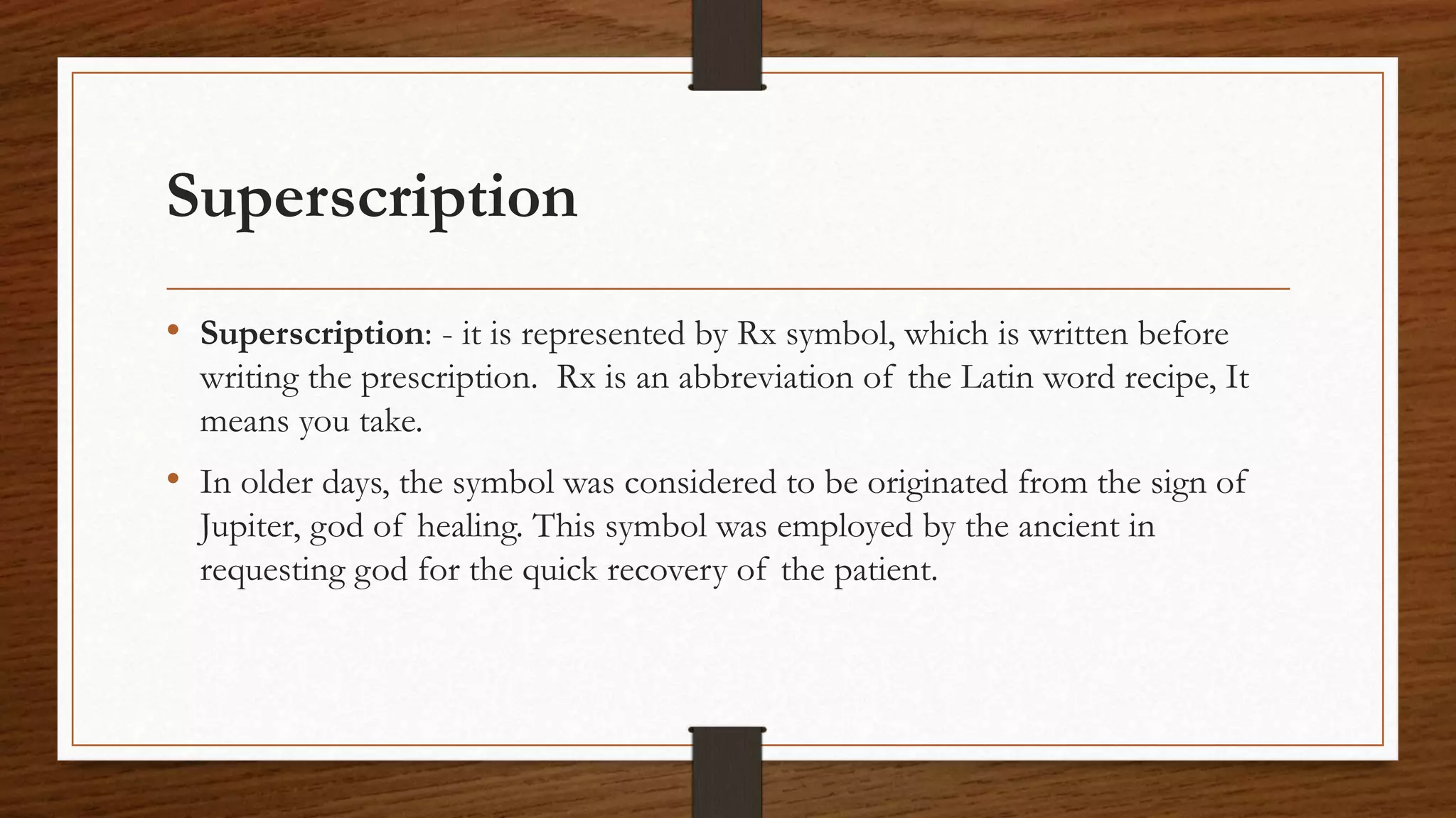 Prescription | PPTX