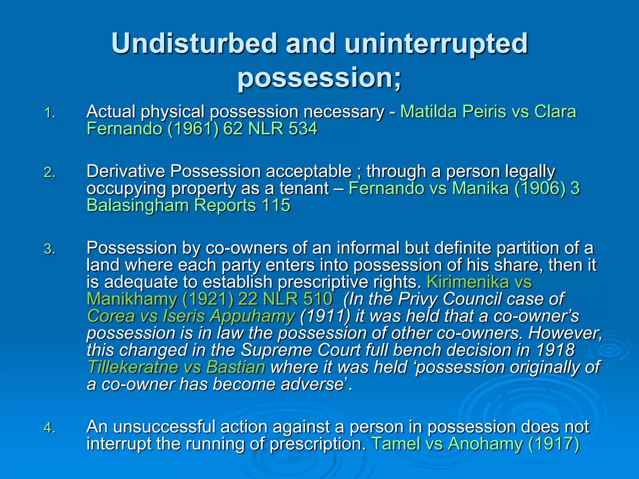 Law of Prescription | PPT