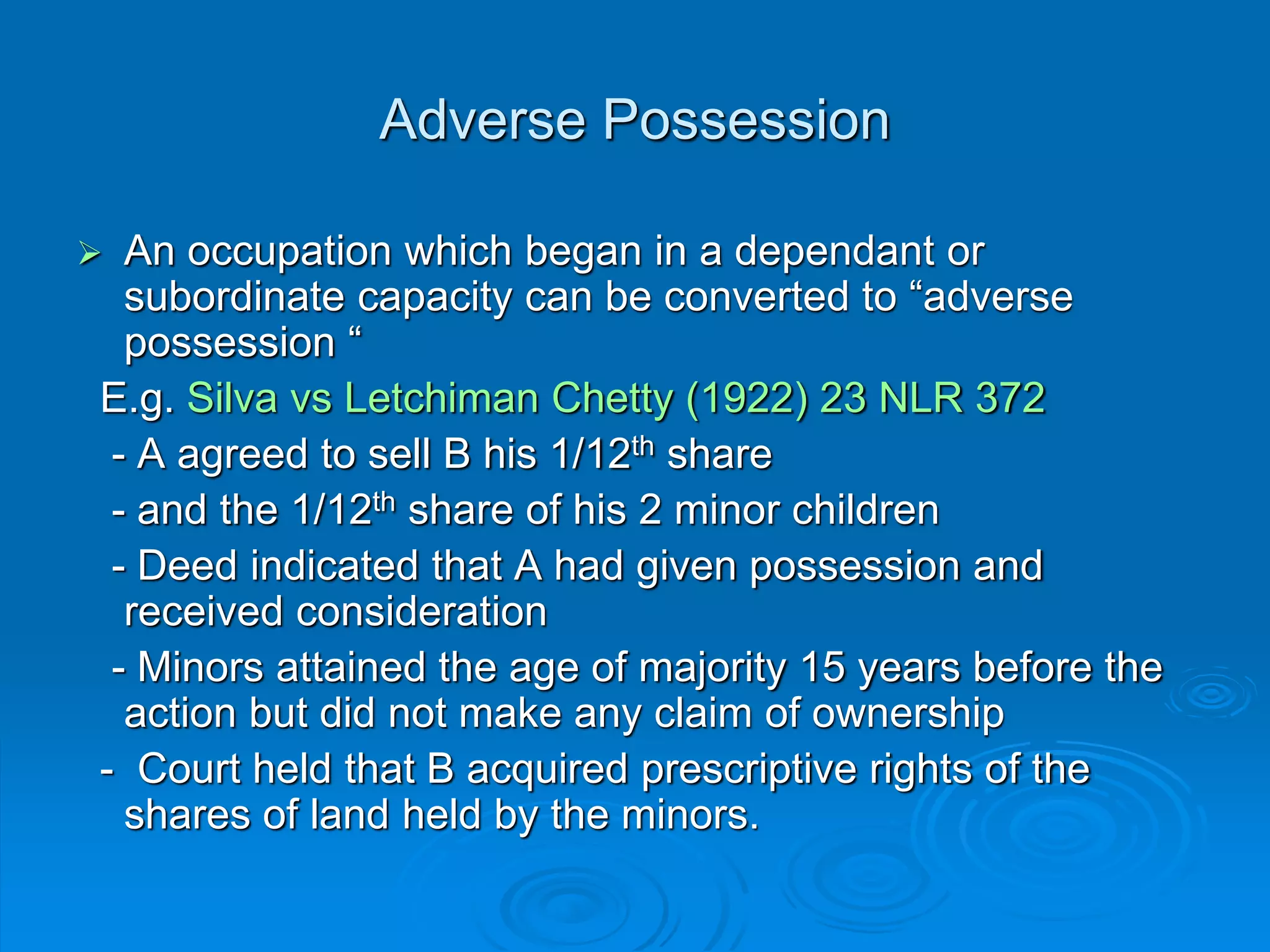 Law of Prescription | PPT