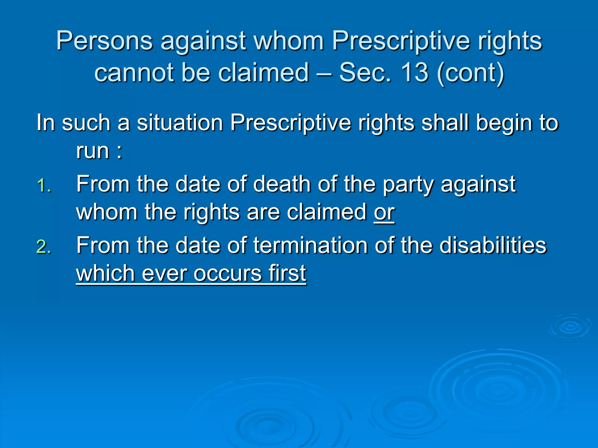 Law of Prescription | PPT