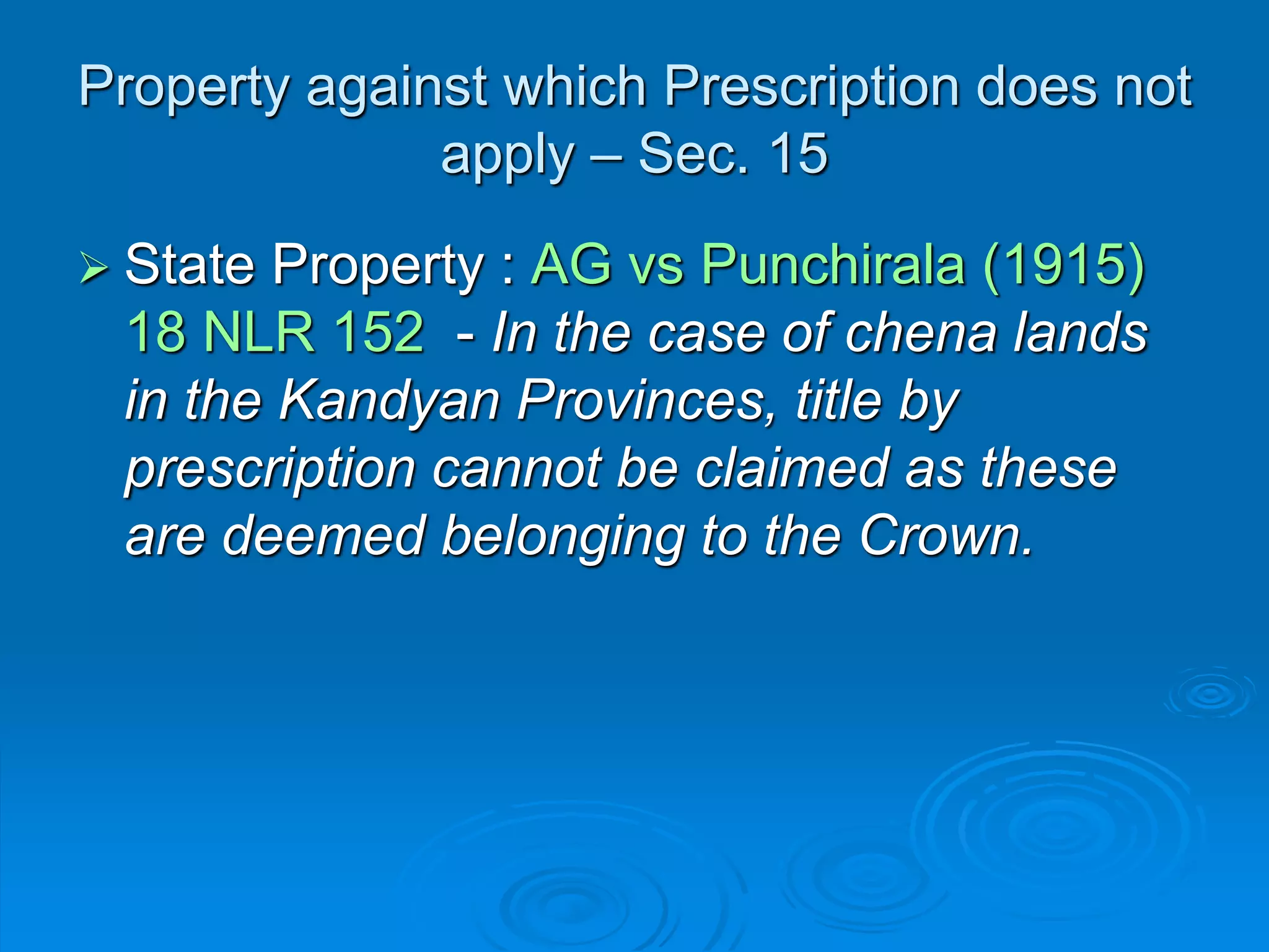 Law of Prescription | PPT