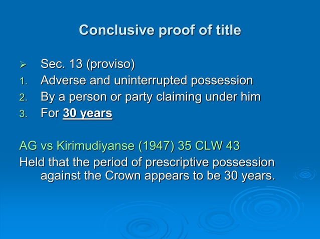 Law of Prescription | PPT