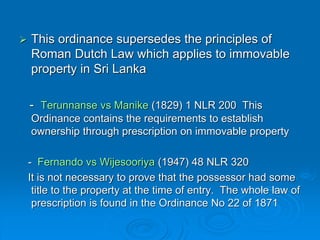 Law of Prescription | PPT