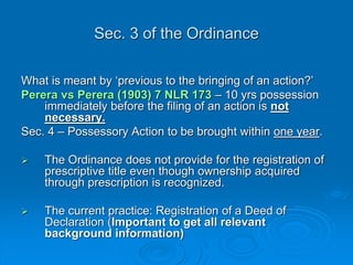 Law of Prescription | PPT