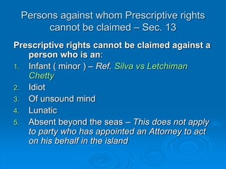Law of Prescription | PPT