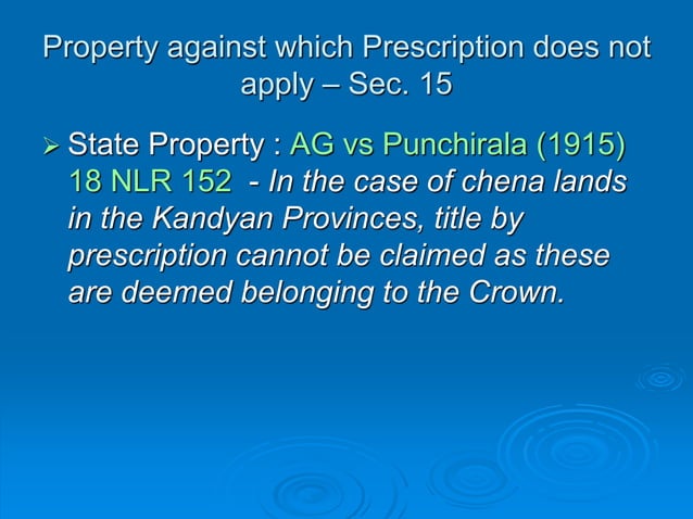 Law of Prescription | PPT