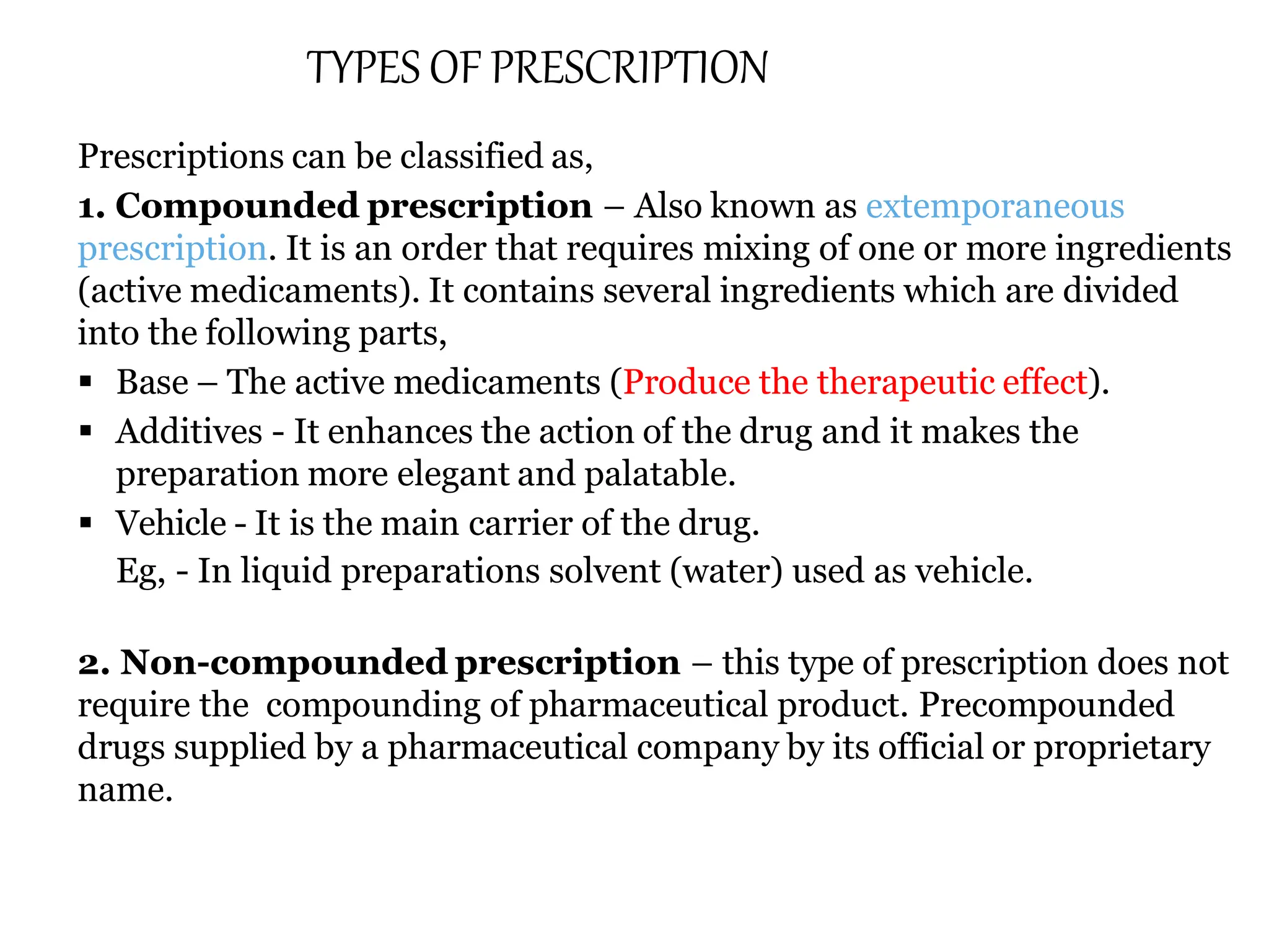 Prescription, Parts and Handling of Prescription.pptx