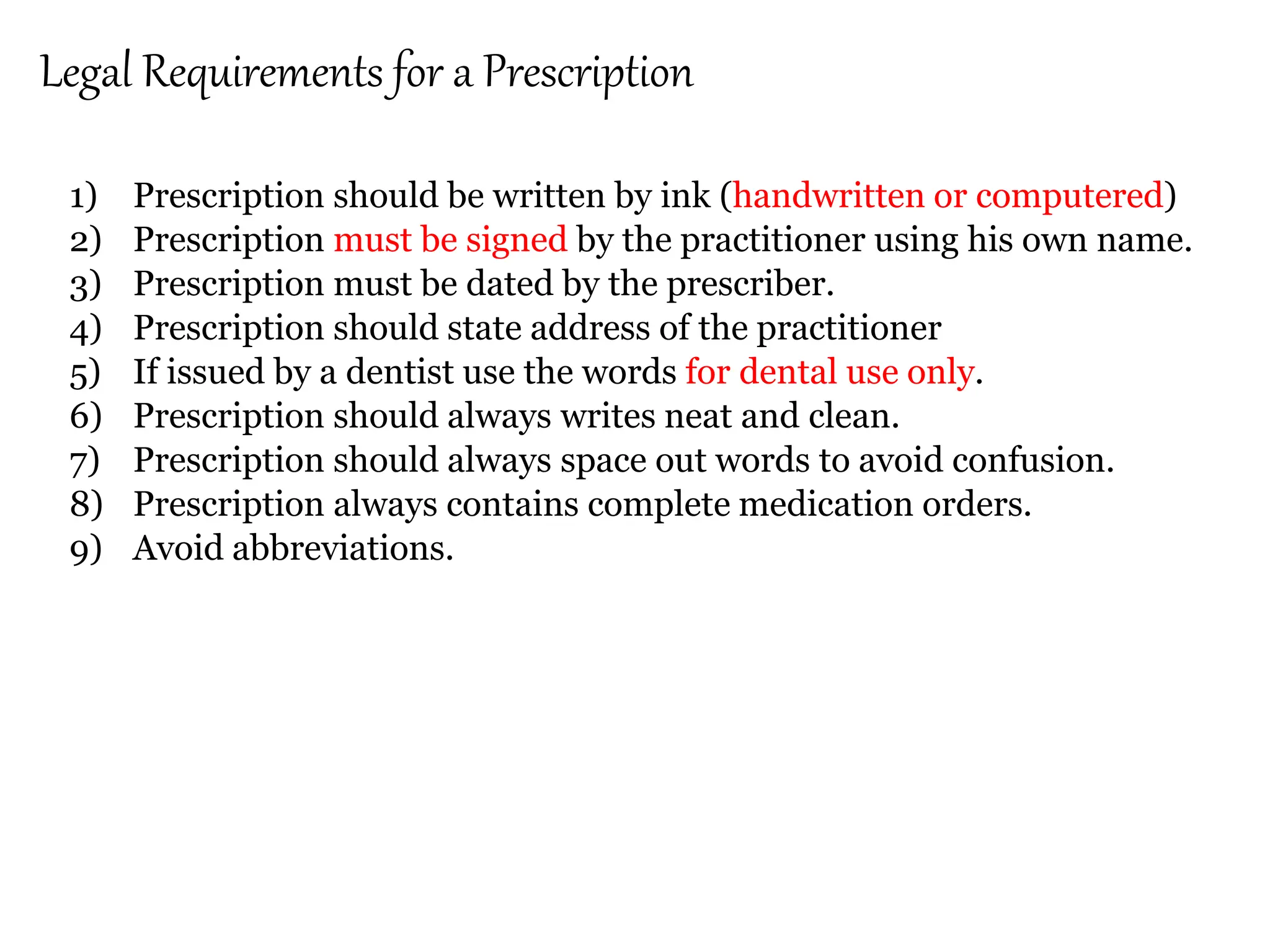Prescription, Parts and Handling of Prescription.pptx