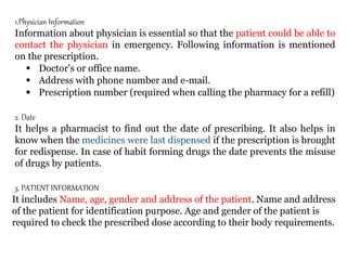 Prescription, Parts and Handling of Prescription.pptx