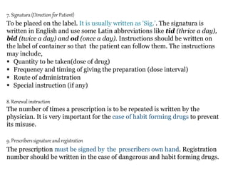 Prescription, Parts and Handling of Prescription.pptx
