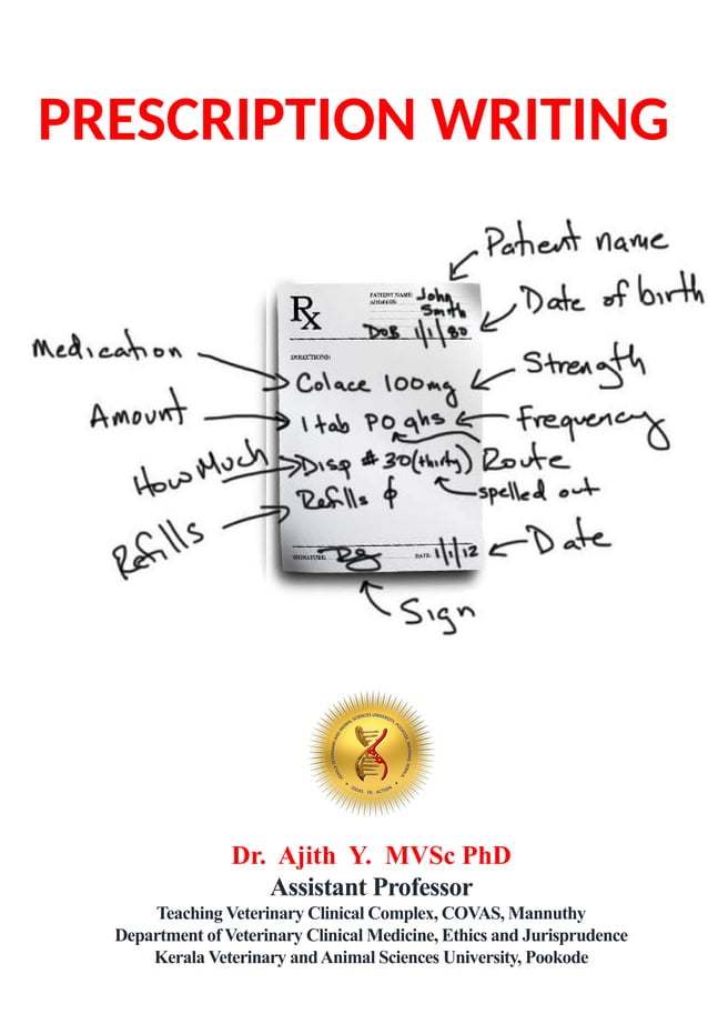 Veterinary prescription writing for Veterinarians | PPTX