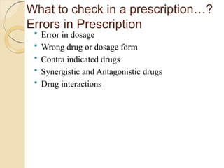 What is Prescription? What it contains? and its parts. | PPTX