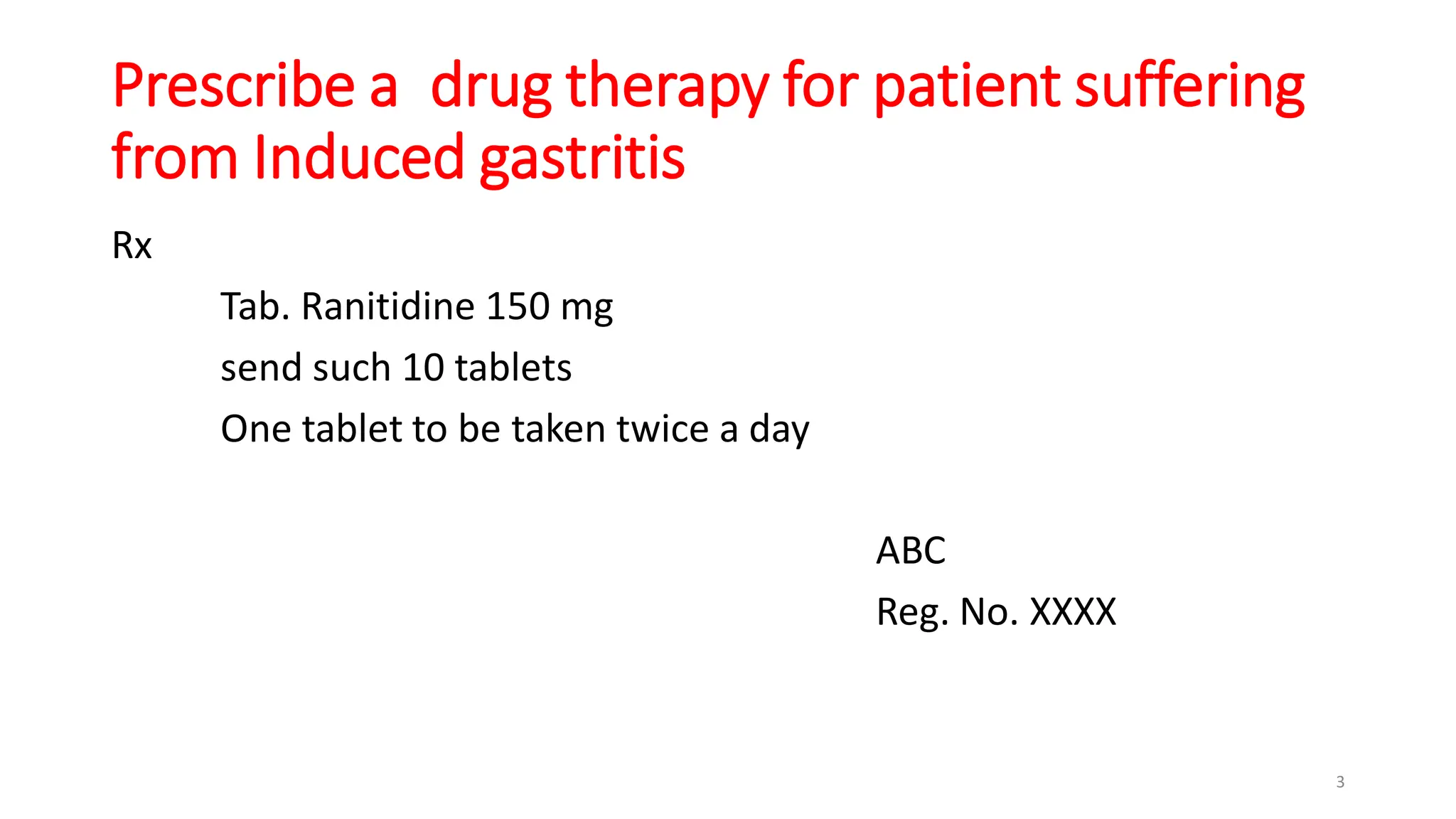 Pharmacology prescription writing for patients | PDF