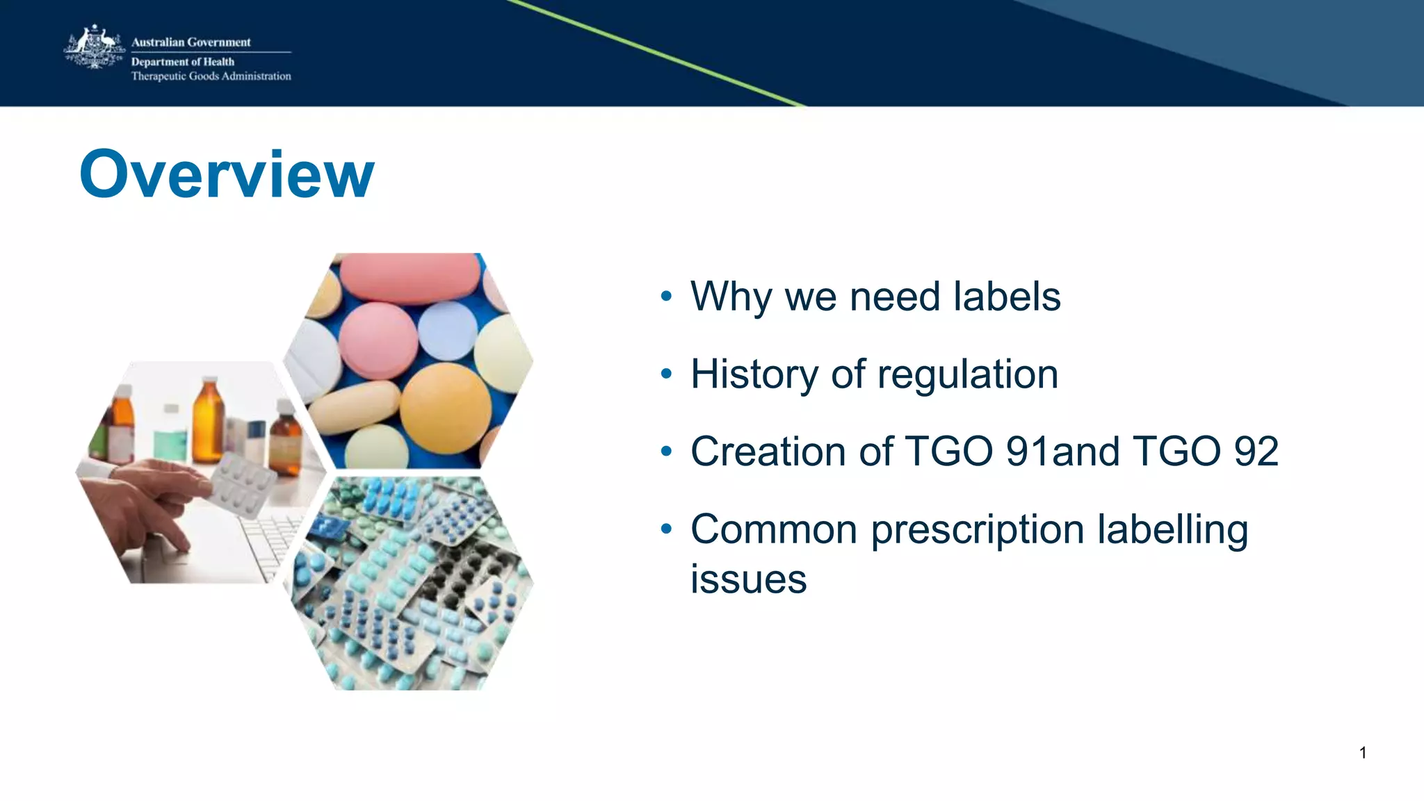 Adoption of TGO 91 - Prescription medicine labelling | PPTX
