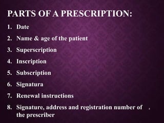 Prescription : Pharmacy Practice | PPT