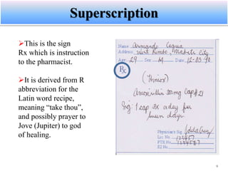 Parts Of Prescription | PPTX