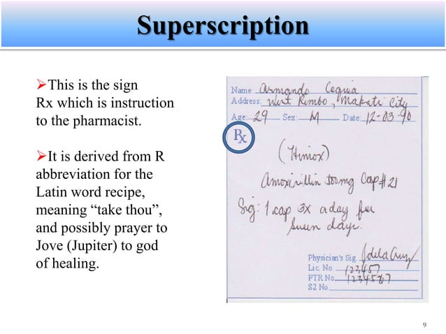 Parts Of Prescription | PPTX | Healthcare Industry | Industries