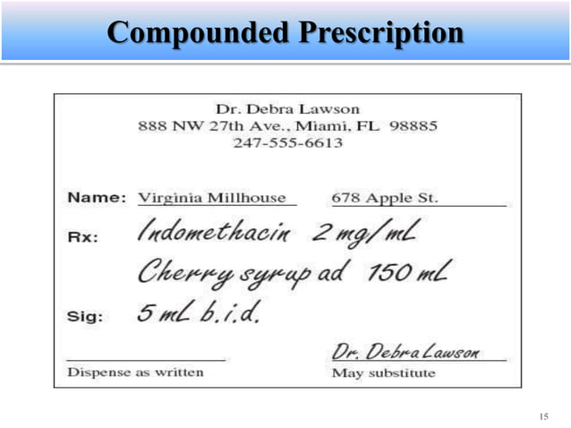 Parts Of Prescription