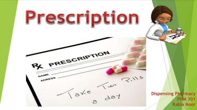 Prescription and its parts with prescription examples. | PPTX