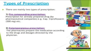 Prescription and its parts with prescription examples. | PPTX