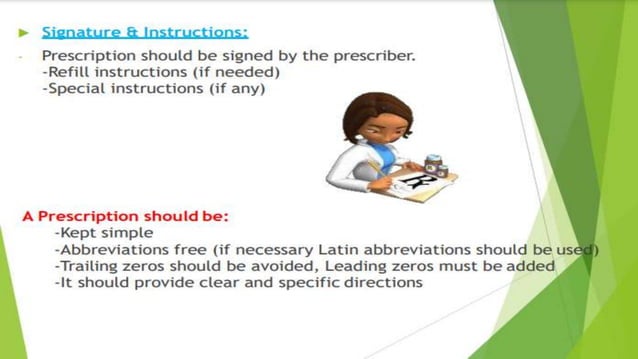 Prescription and its parts with prescription examples. | PPTX