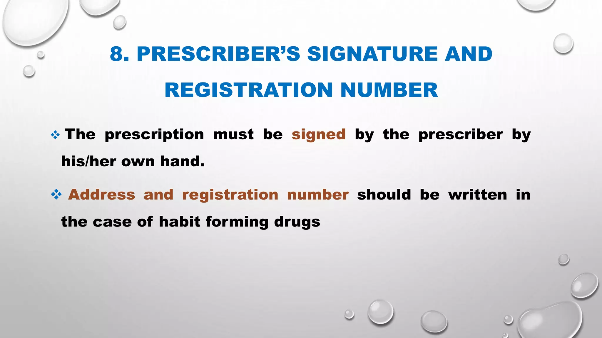 Prescription and parts of prescription | PPTX