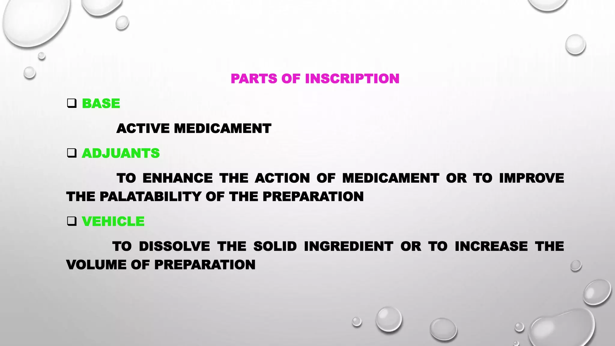 Prescription and parts of prescription | PPTX