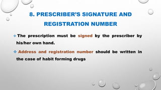 Prescription and parts of prescription | PPTX
