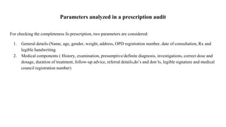 prescription audit : Everything about prescription. | PPTX