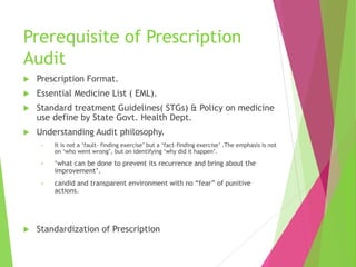 Prescription Audit PPT.pptx | Healthcare Industry | Industries
