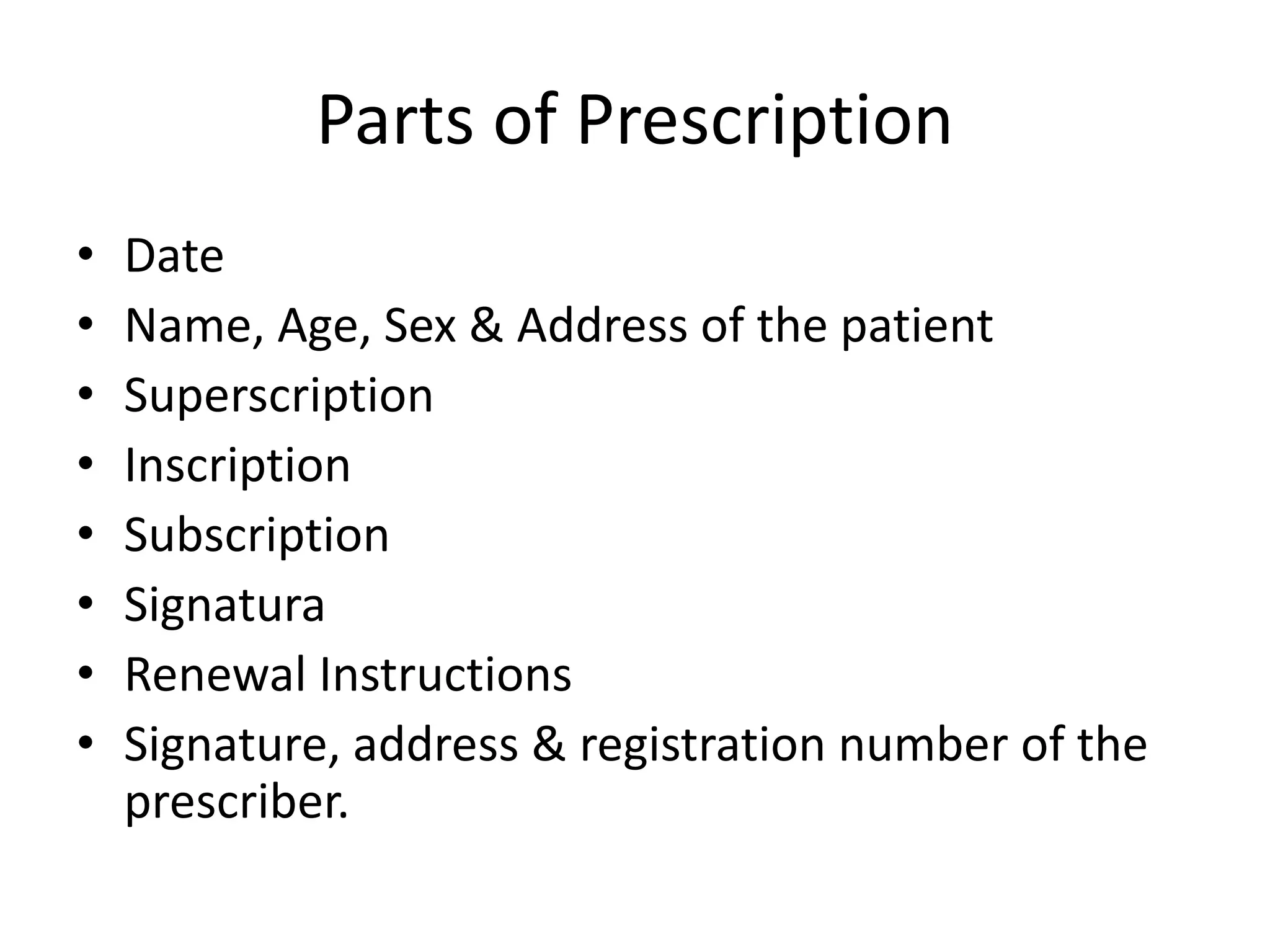 Prescription | PPTX