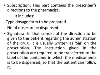 Prescription | PPTX | Pharmaceutical Drugs | Medical Health