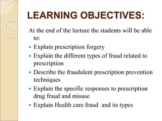 Prescription Forgery in Forensic Pharmacy | PPT