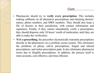 Prescription Forgery in Forensic Pharmacy | PPT
