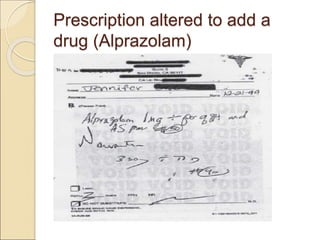 Prescription Forgery in Forensic Pharmacy | PPT