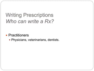 Guidelines For Prescription Handling.ppt | Pharmaceutical Drugs ...