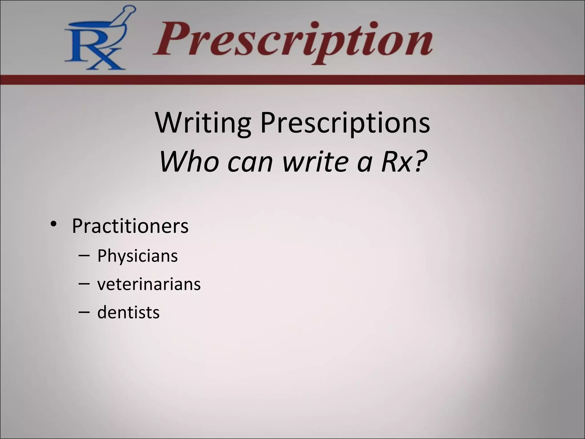 Prescription | PPT
