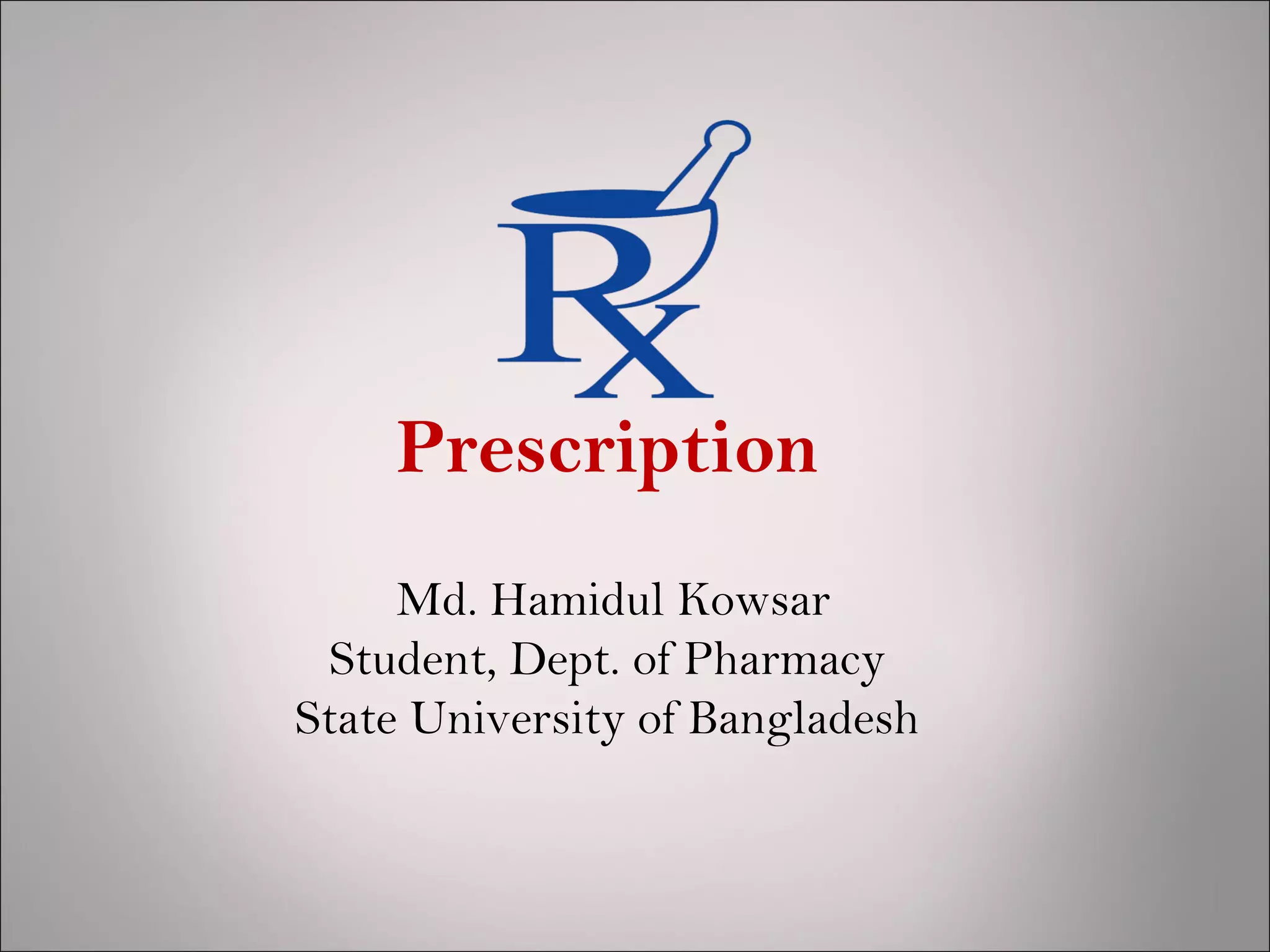Prescription | PPT