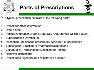 Prescription,types of prescription and parts of prescription | PPTX ...