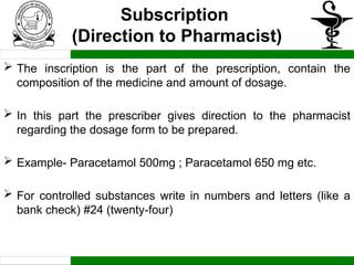 Prescription,types of prescription and parts of prescription | PPTX ...