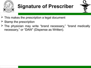 Prescription,types of prescription and parts of prescription | PPTX