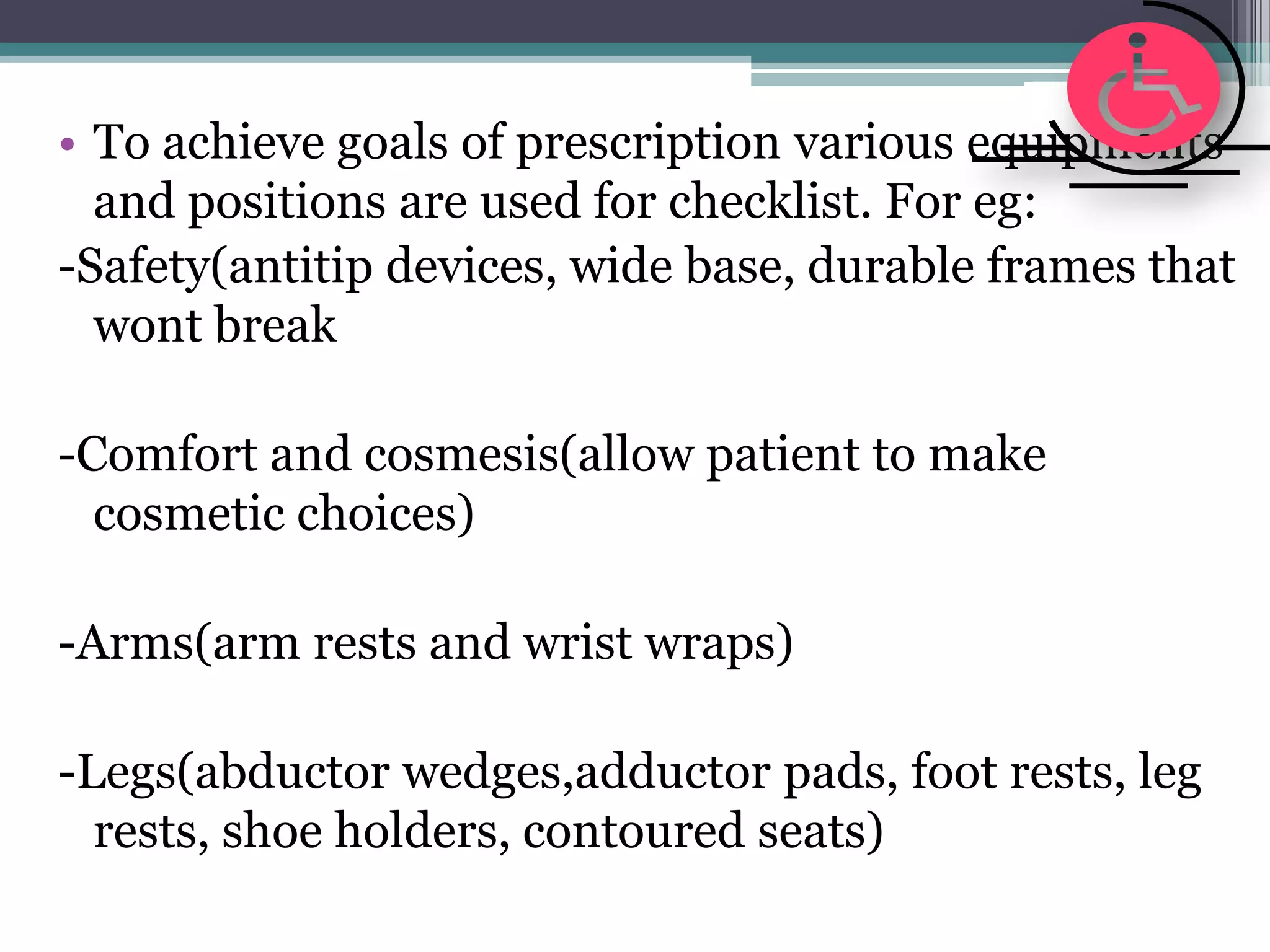 Prescription of wheelchair | PPTX