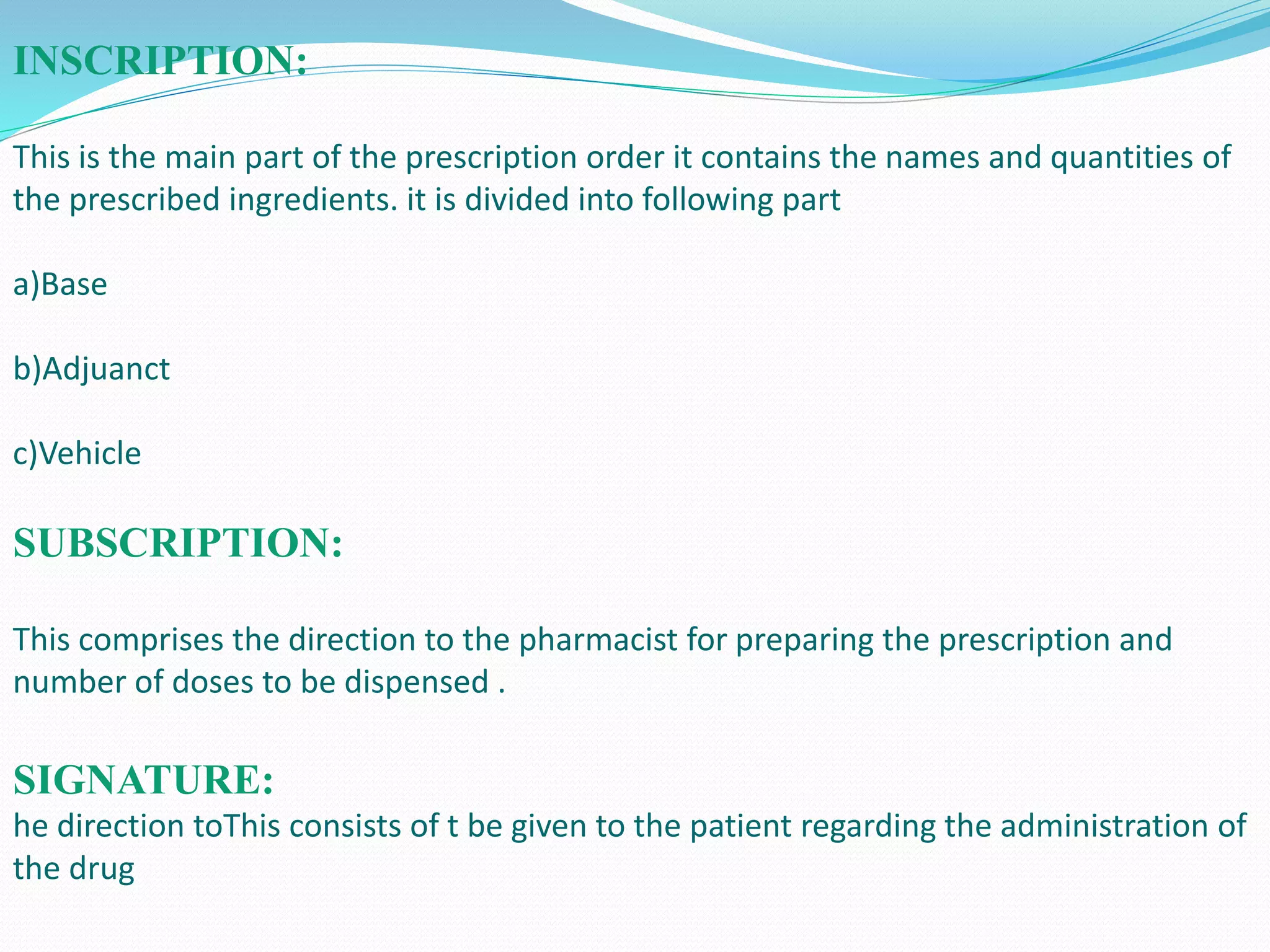 Prescription ppt | PPTX