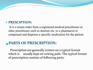 Prescription ppt | PPTX