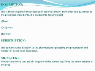 Prescription ppt | PPTX