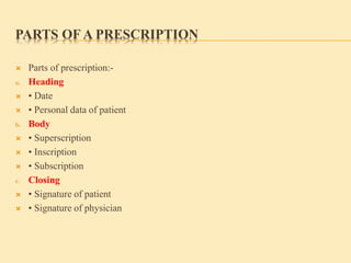 Prescription ppt | PPTX | Infectious Diseases | Diseases and Conditions