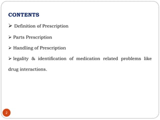 Prescription ppt. | PPT