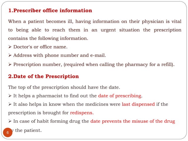 Prescription ppt. | PPT