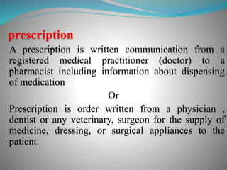 Prescription raman | PPT