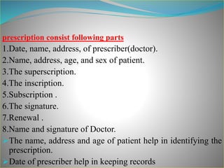 Prescription raman | PPT